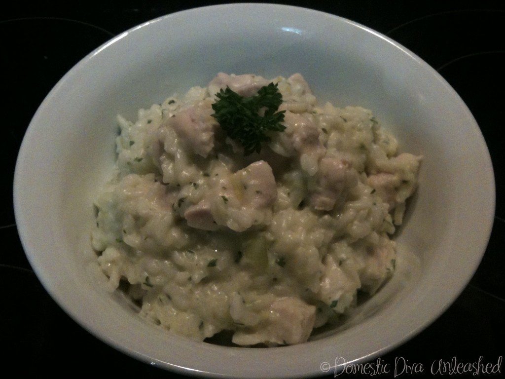 Creamy Garlic Chicken Risotto — Domestic Diva Unleashed