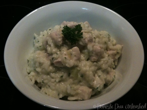 Creamy Garlic Chicken Risotto — Domestic Diva Unleashed
